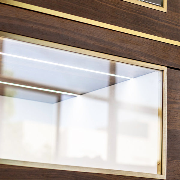 DM-140 Custom Lighting Wall Display Cabinet with Back Mirror – TUTU DISPLAY