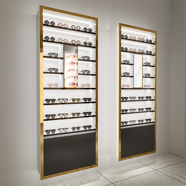 GD001 Eyewear Glasses Showcase Wall Cabinet with LED Light – TUTU DISPLAY